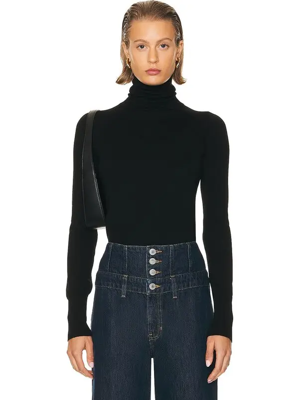 GRLFRND Merino Wool Turtleneck Sweater - Black