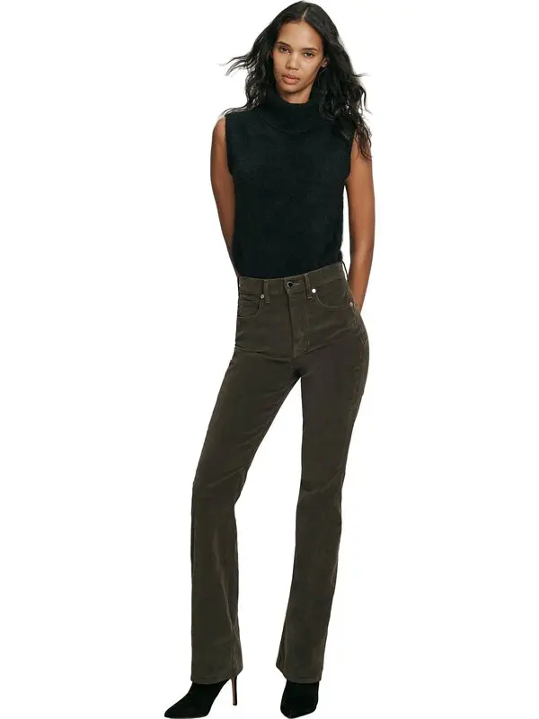 Veronica Beard Cameron Corduroy Bootcut Pant - Loden