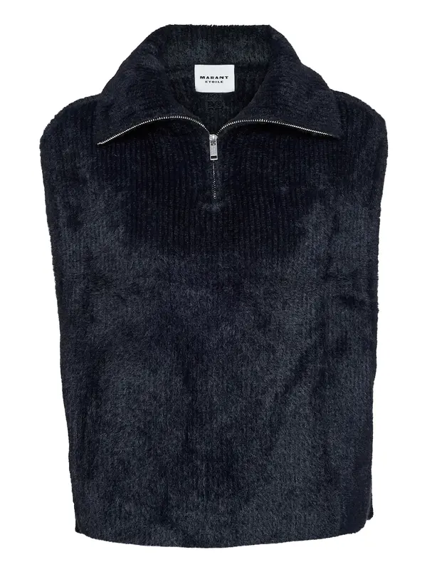 MARANT ETOILE Milie High-neck Sweater Vest - Black
