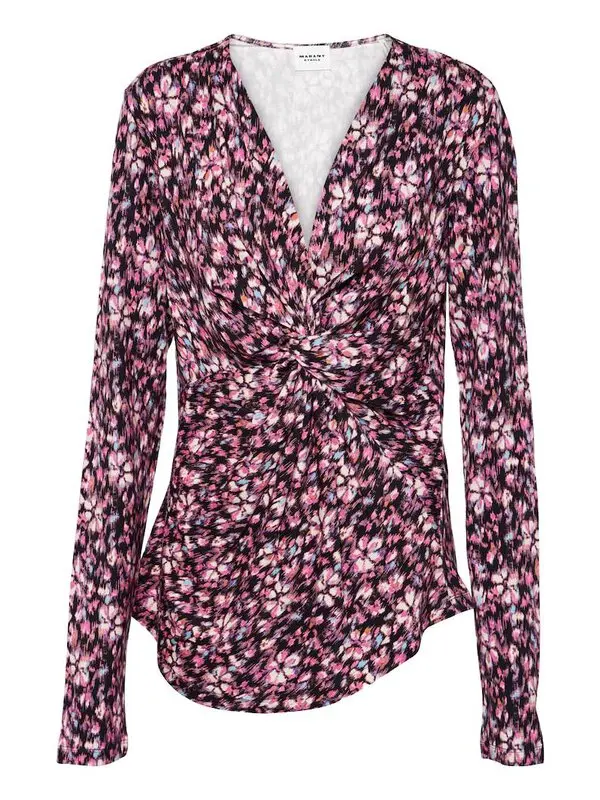 MARANT ETOILE Lyss Ruched Top - Multicoloured