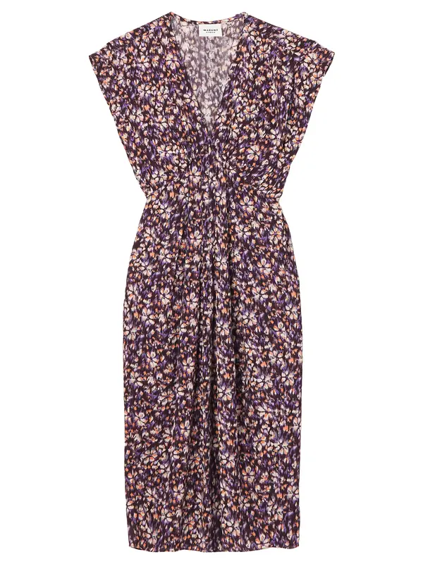 MARANT ETOILE Epolia Printed Crepe Dress - Purple
