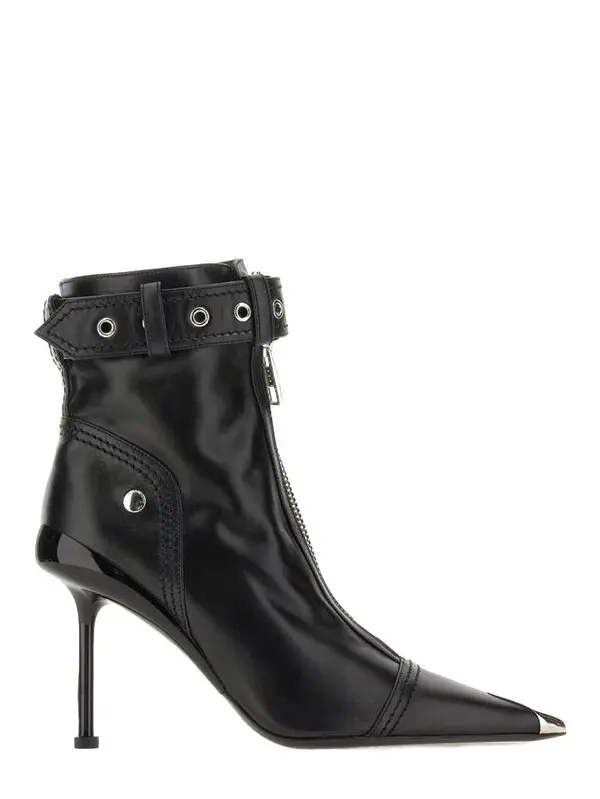 Alexander McQueen Slash Biker Boots - Black