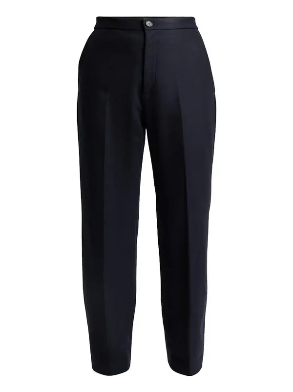 SETCHU Flannel Straight Leg Trousers - Midnight