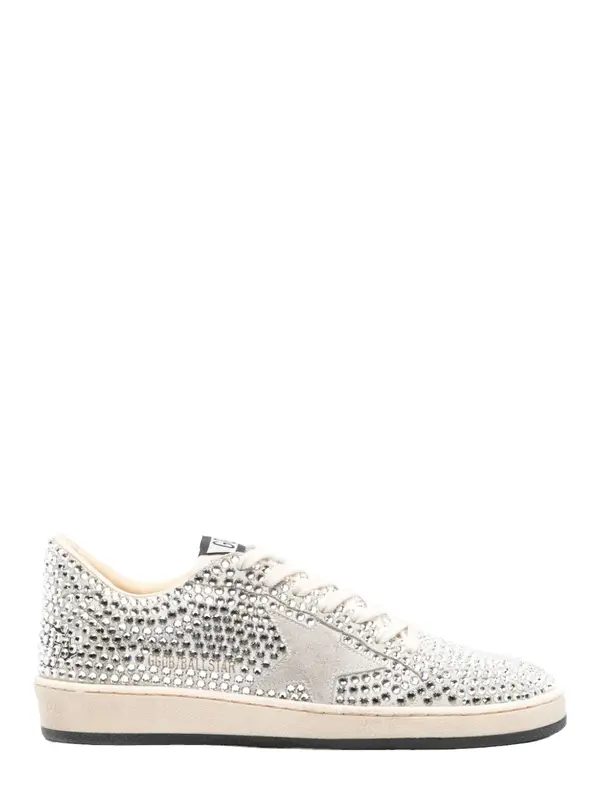 GOLDEN GOOSE Ball Star Rhinestone Sneakers - Grey