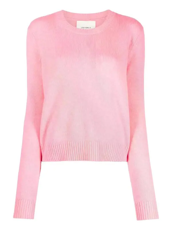 LISA YANG Crew-neck Cashmere Jumper - Pink