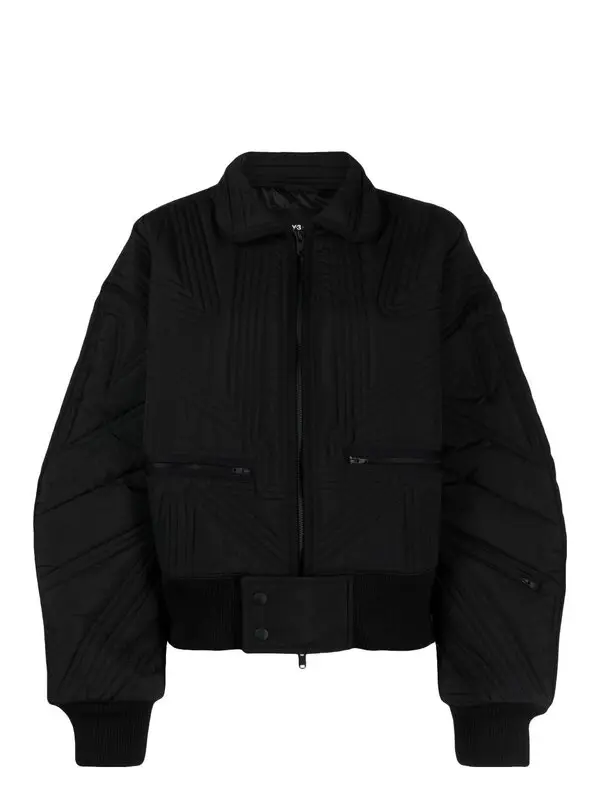 Y3 Quilted Bomber Jacket - Black