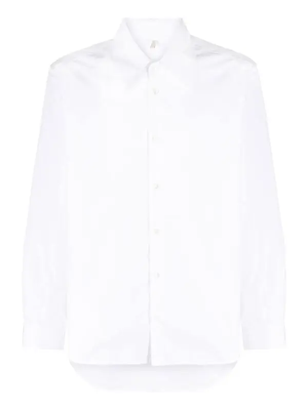 SUNFLOWER Pleace Poplin Long-sleeved Shirt - White