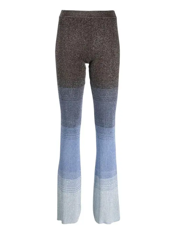 Gcds Degradé Striped Knitted Trousers - Blue