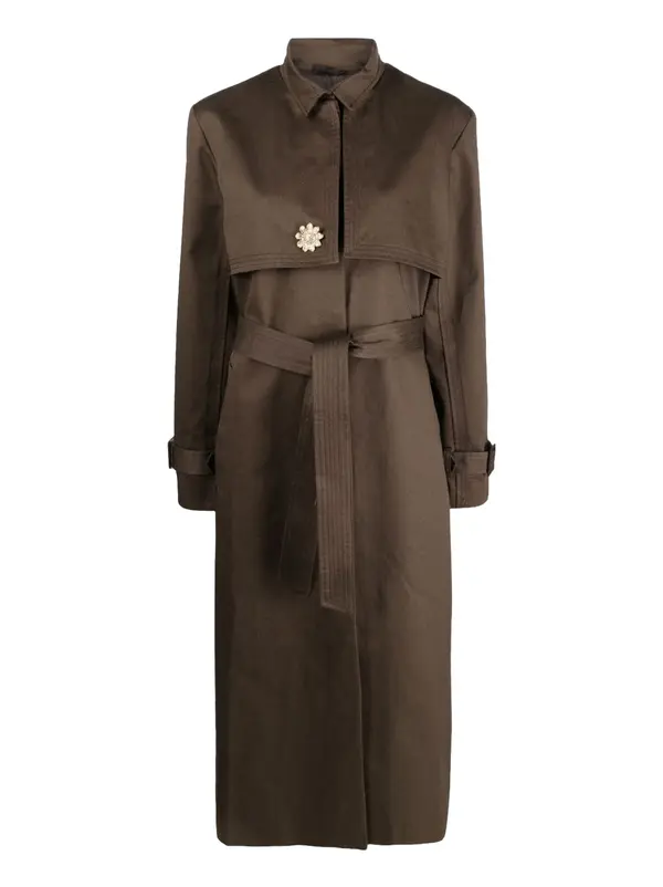 DESTREE Rudolf Belted Trench Coat - Brown
