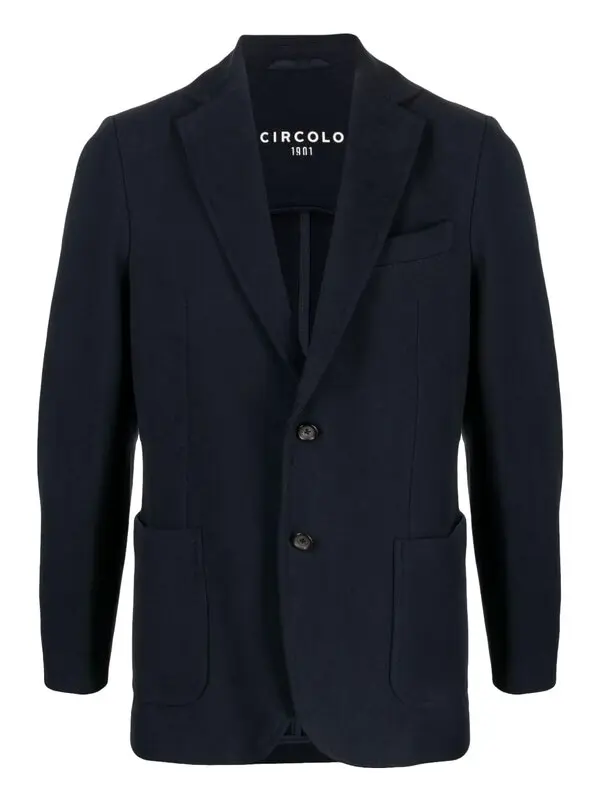 CIRCOLO 1901 Notched-lapel Single-breasted Blazer - Blue