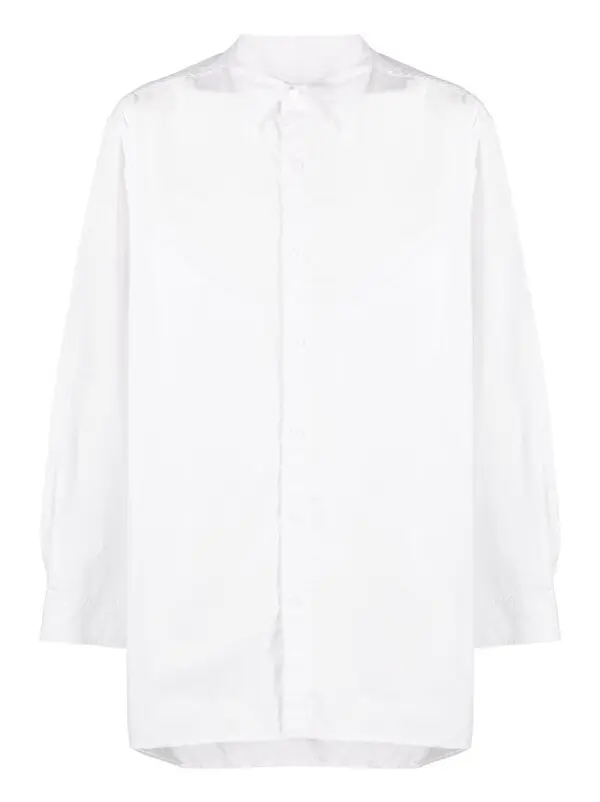 Yohji Yamamoto Panelled Cotton Shirt - White