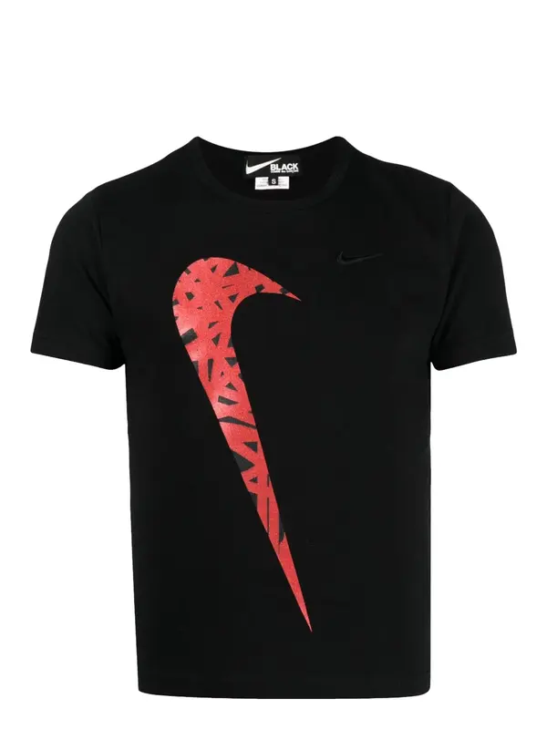 Comme Des Garçons X Nike Logo-print T-shirt - Black
