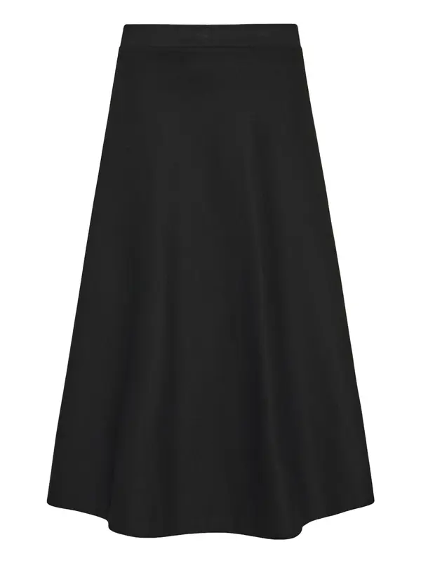 Rosetta Getty Flared-hem Skirt - Black