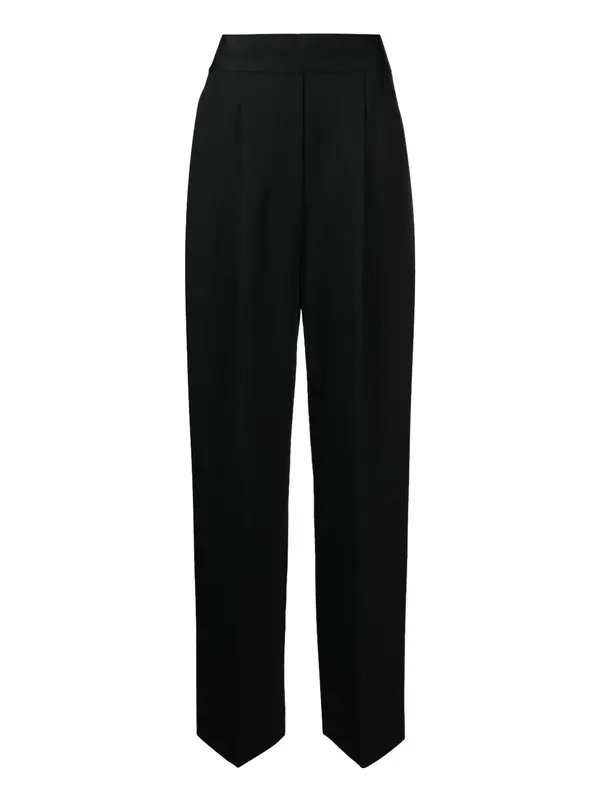Alexander Wang Pleated Wool Trousers - Black