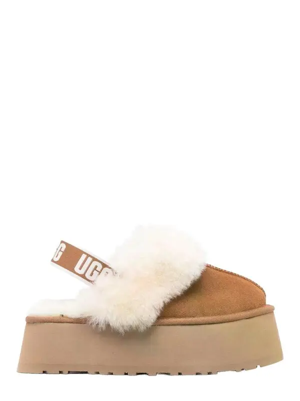 UGG Funkette Logo-strap Platform Sandals - Brown