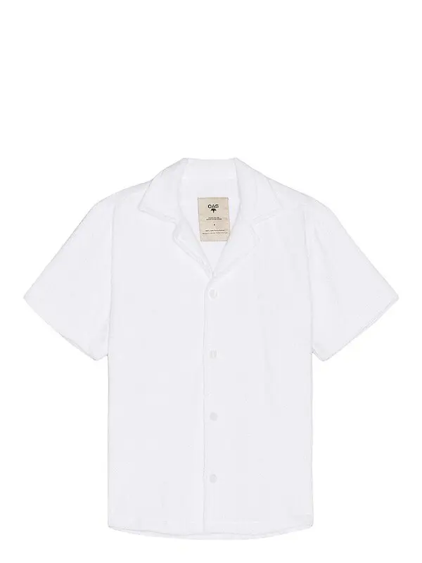 Oas Cuba Terry Shirt In Cream - White