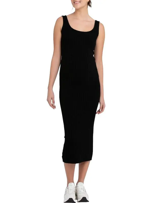 RIPE MATERNITY Faye Rib Dress - Black