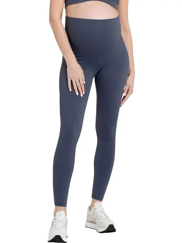 RIPE MATERNITY Tempo Stretch Nylon Pocket Maternity Leggings - Blue Steel