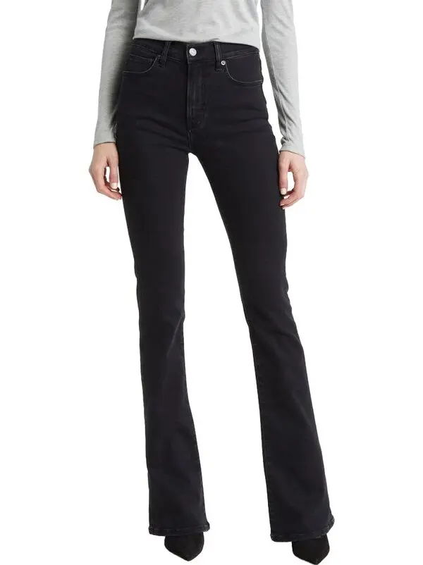 Veronica Beard Beverly High-waist Flare Jeans - Washed Onyx