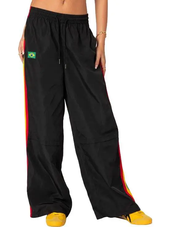 EDIKTED Brasil Track Pants - Black