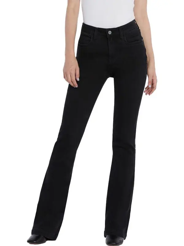 HINT OF BLU Rosa Flare Jeans - Black