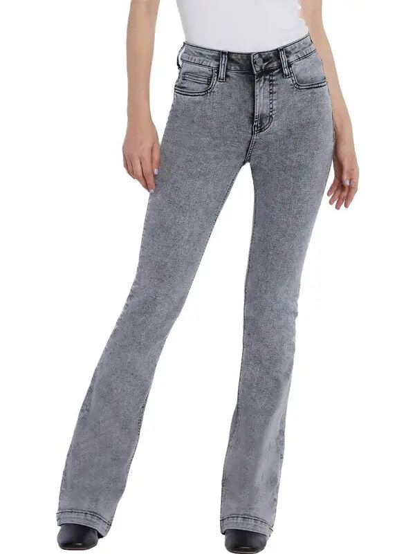 HINT OF BLU Rosa Flare Jeans - Grey Wash