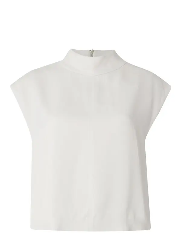 HOUSE OF DAGMAR Cropped Sleeveless Top - Oyster