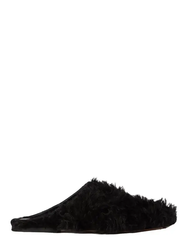 HOUSE OF DAGMAR Fur Mules - Black