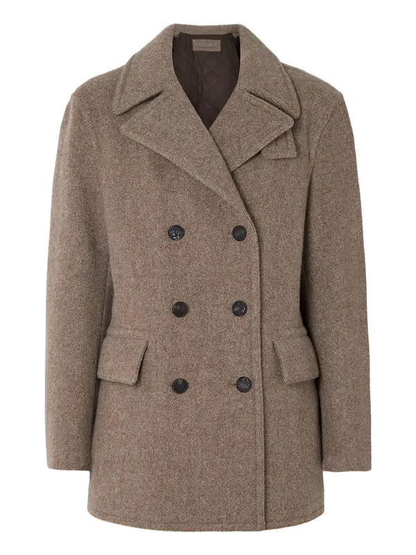 Purdey Hyde Double-breasted Wool-twill Coat - Brown