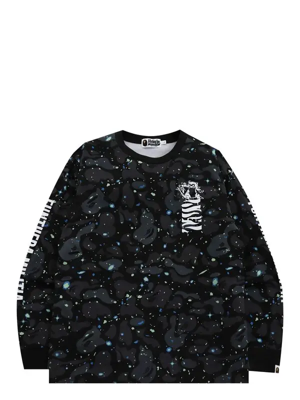 A BATHING APE Space Camo Tiger Long-sleeve Tee - Black