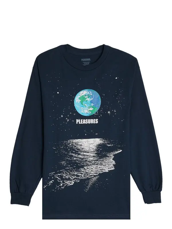 PLEASURES Rent Long-sleeve Tee - Blue