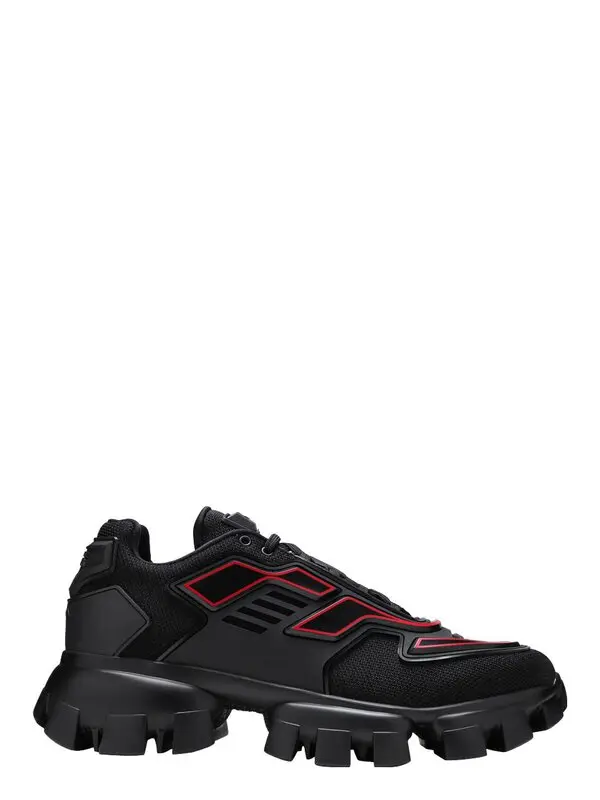 Prada Cloudbust Thunder Knit Sneakers - Black