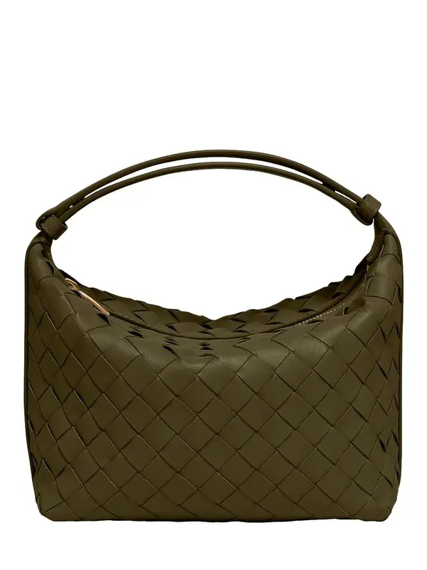 Bottega Veneta Mini Wallace Top Handle Bag - Kaki