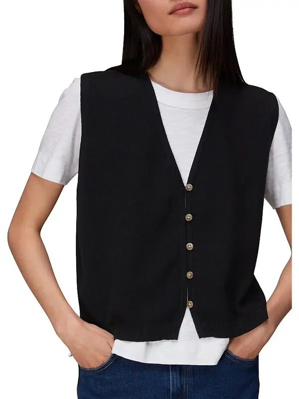 Whistles Bailey Vest - Black