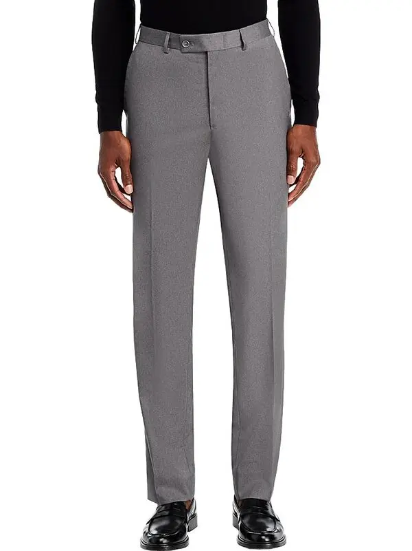 Bloomingdale'S Regular Fit Dress Pants - Light Gray