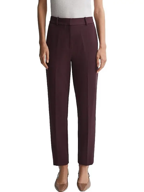 REISS Gabi Slim Leg Trousers - Berry