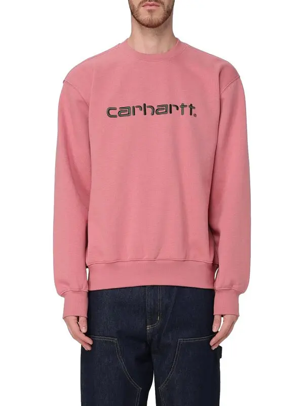 Carhartt Work In Progress Embroidered Logo Sweatshirt - Pink