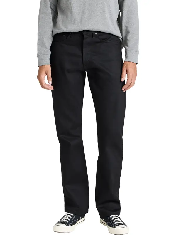 Naked & Famous Denim True Guy Solid Selvedge Jeans - Black