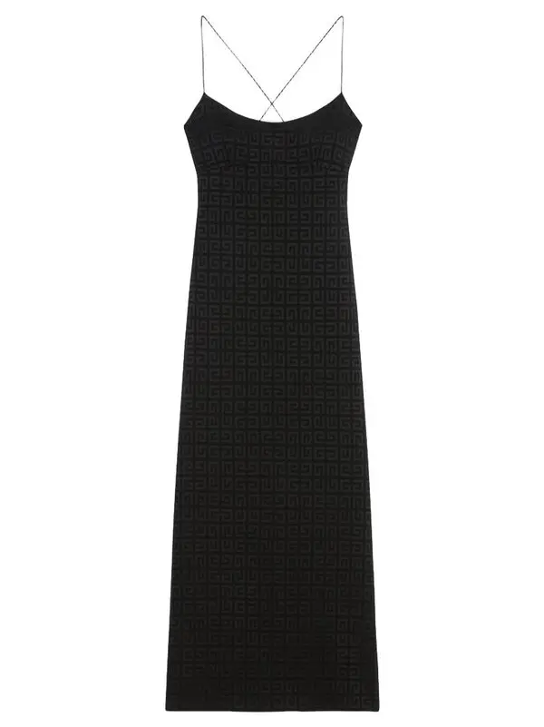 Givenchy 4g Jacquard Slip Dress - Black