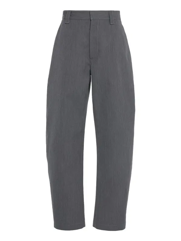 Bottega Veneta Wool-cotton Tapered Trousers - Grey