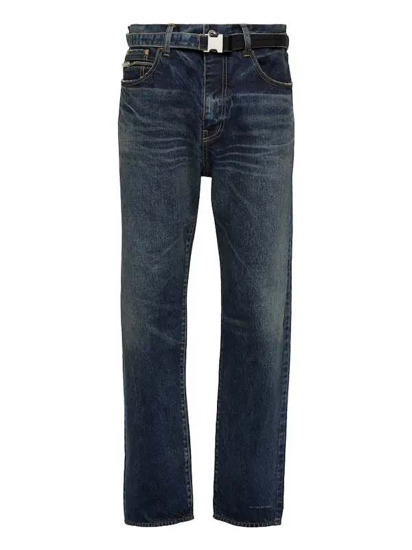 Sacai Straight Leg Jeans - Blue