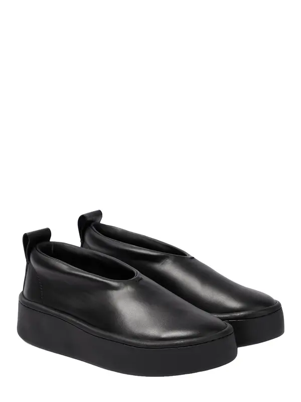 JIL SANDER Leather Slip-on Sneakers - Multicoloured