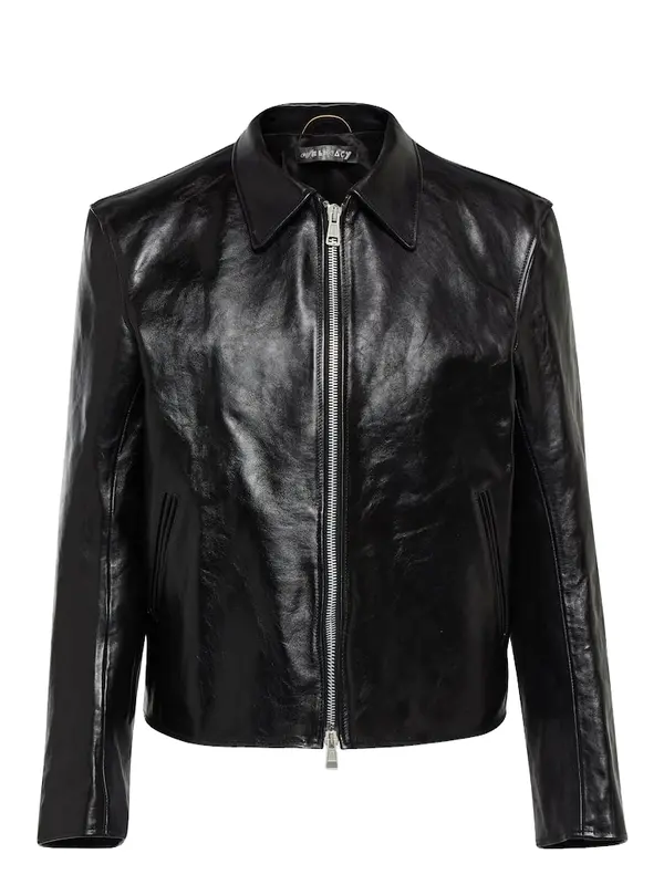 Our Legacy Mini Leather Blouson Jacket - Black