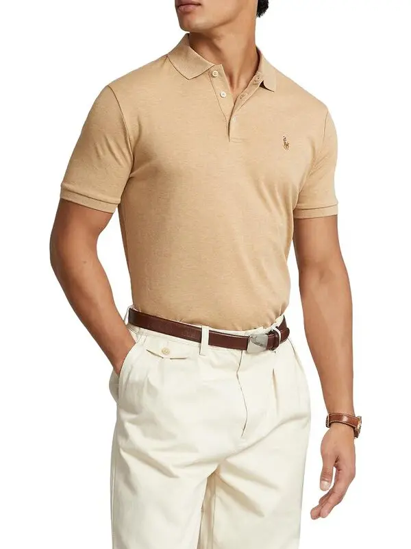 Polo Ralph Lauren Cotton Polo - Classic Camel Heather