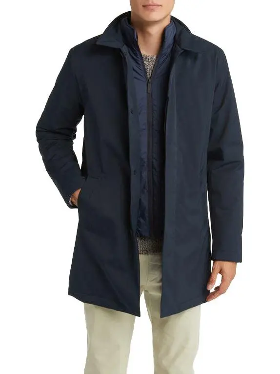 Nn07 Blake 8240 Waterproof Trench Coat - Navy Blue