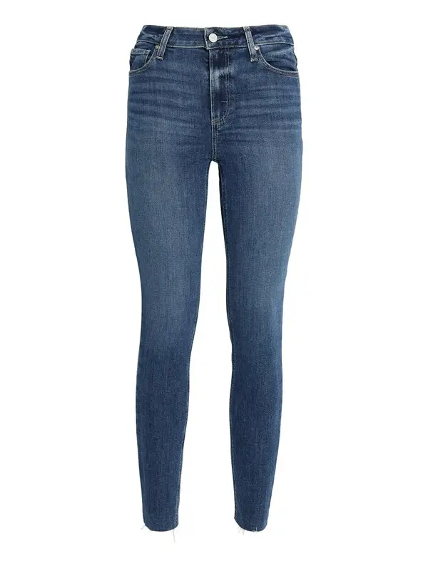 Paige High-rise Hoxton Ankle Jeans - Blue