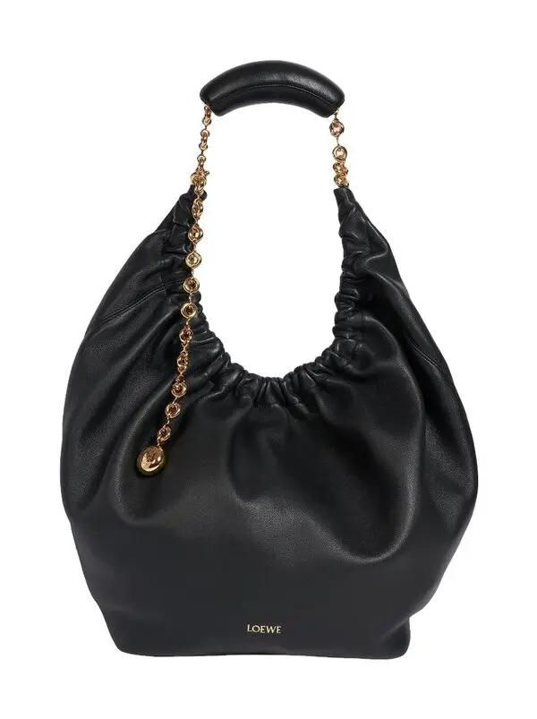 Loewe Squeeze Leather Bag - Black