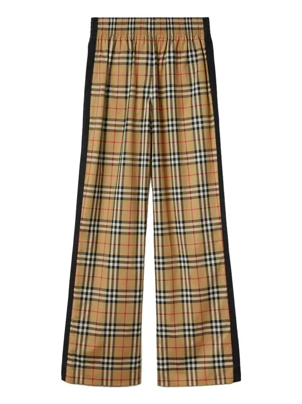 Burberry Check Cotton Trousers - Archive Beige