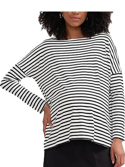Hatch Collection Long Sleeve T-shirt - Black/white Stripe