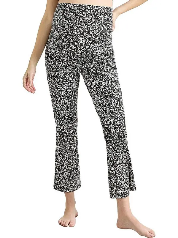 Hatch Collection Ultimate Maternity Over The Bump Crop Flare Legging - Abstract Floral